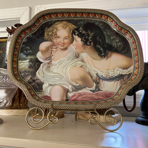 Vintage | Accents | Vintage Calmady Children Victorian English Toleware ...